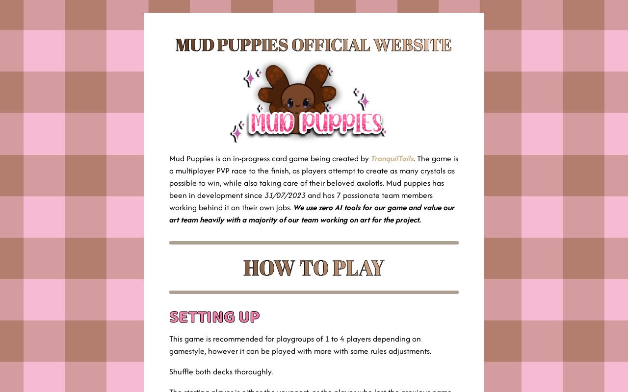 Mud Puppies Official Website